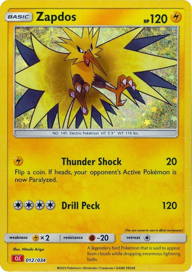 Zapdos [CL - 012/034] – The champion's gallery