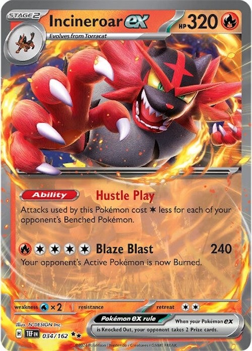 Incineroar ex - 034/162 [TEF - 034/162] – The champion's gallery