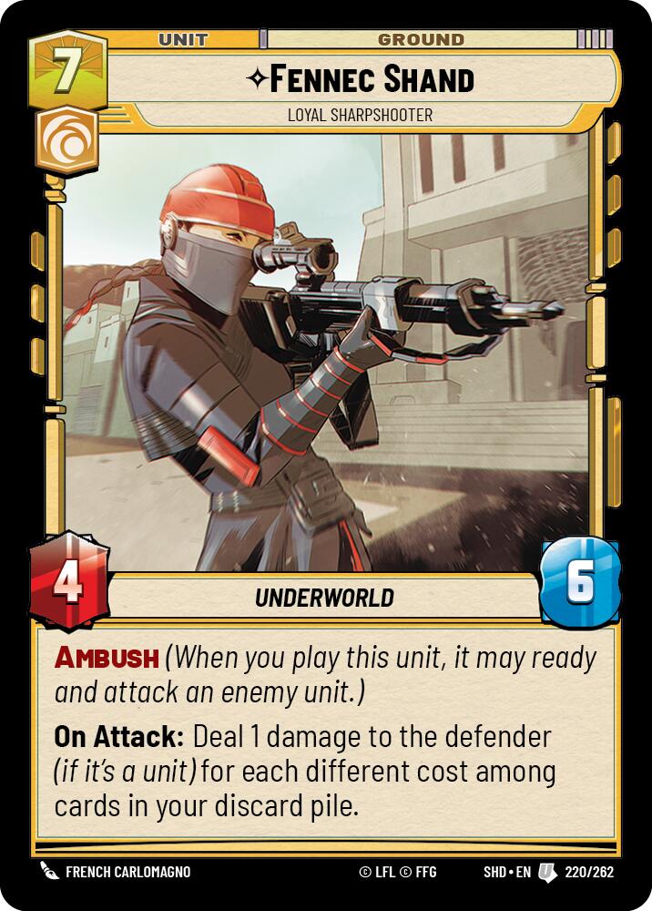 Fennec Shand - Loyal Sharpshooter [SHD - 220/262] – The champion's gallery