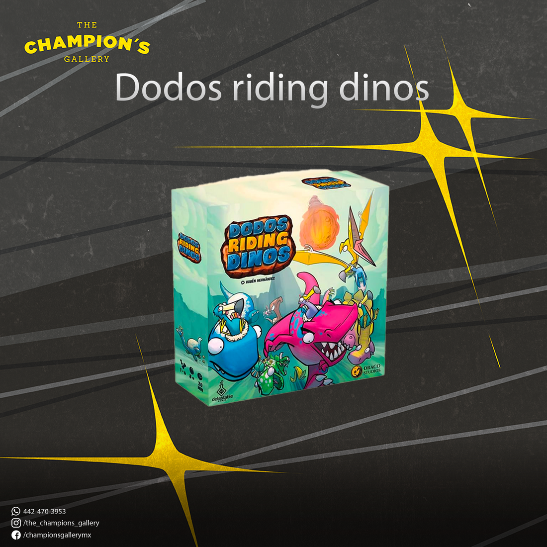 Dodos riding dinos – The champion's gallery