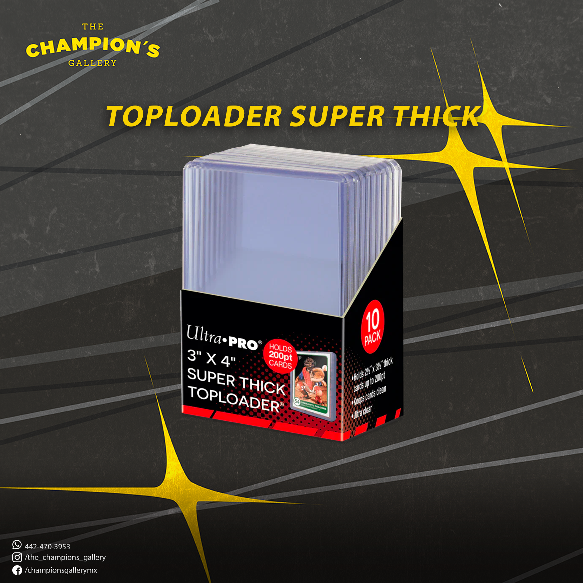 Top loader - súper thick c/10 – The champion's gallery